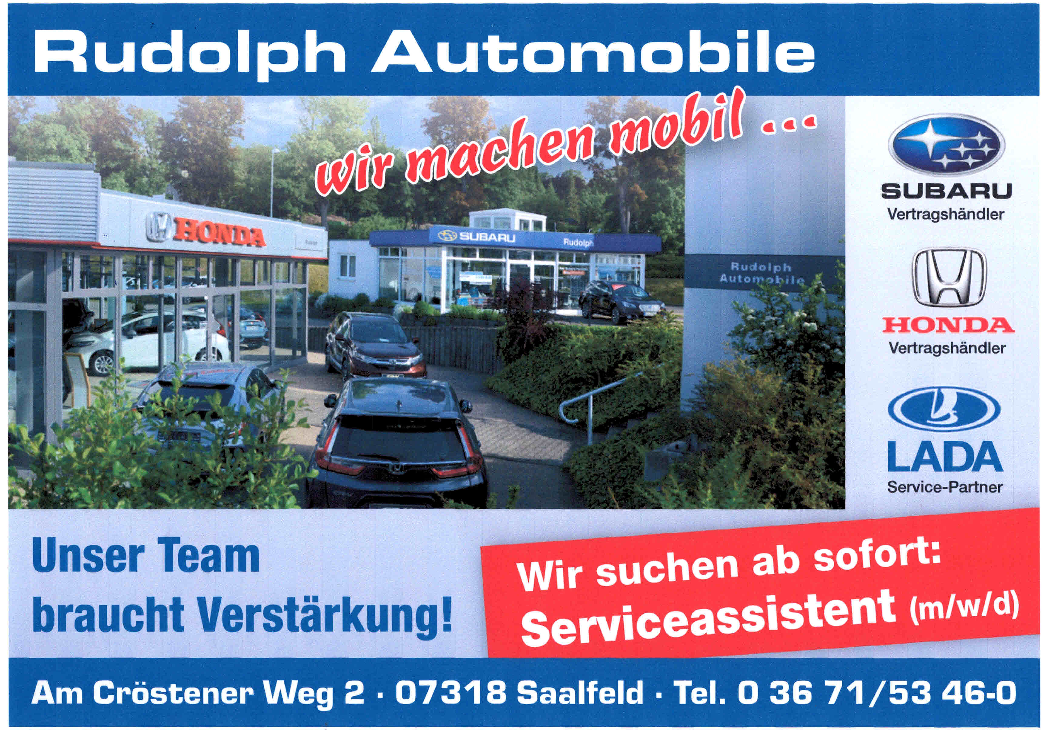 Rudolph Automobile GmbH als Arbeitgeber